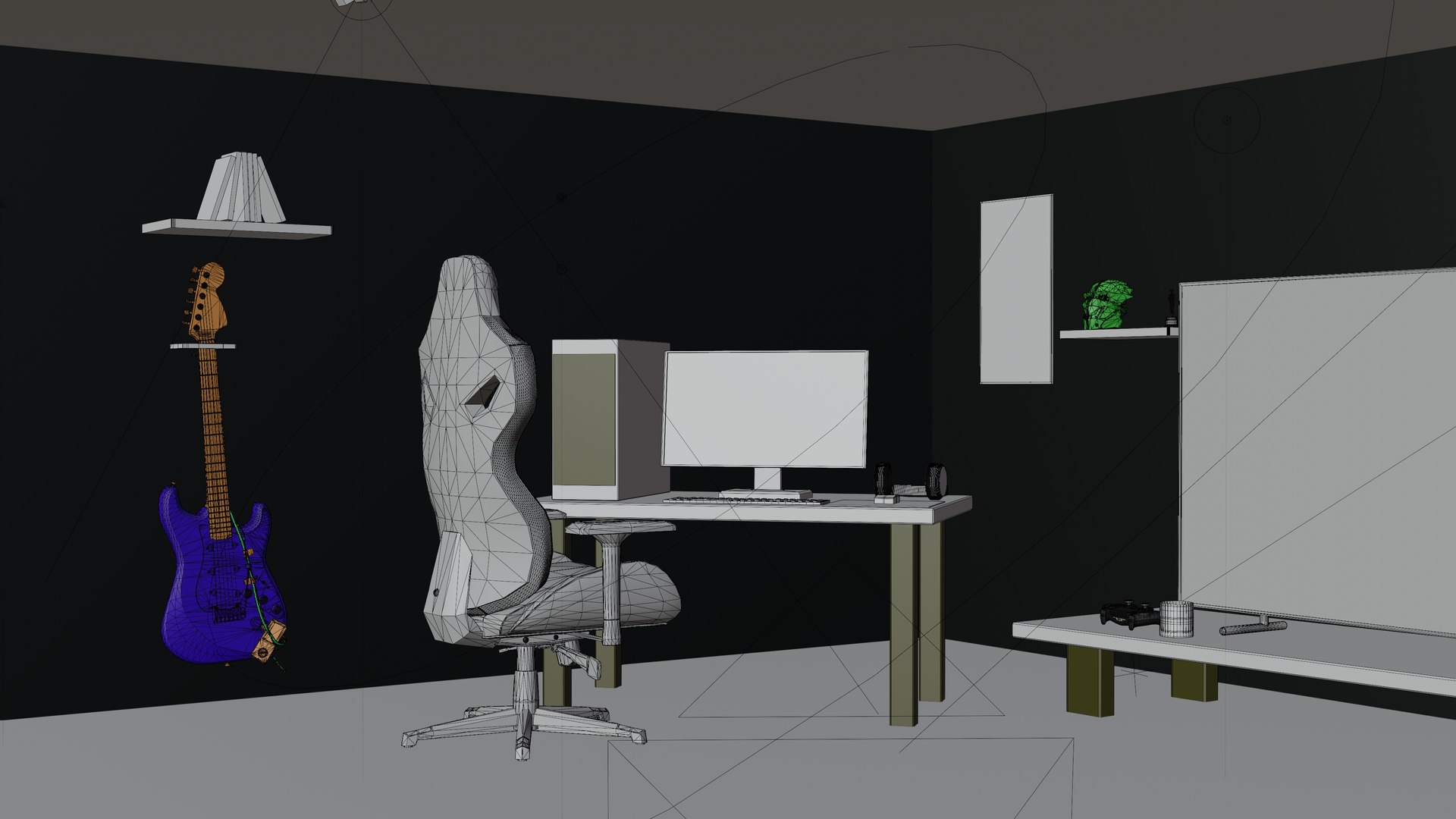 The Battlestation - A Gaming Room 3D 3D - TurboSquid 1835672