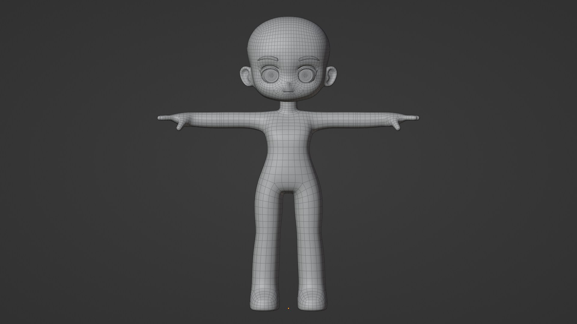 Base Model Cartoon Character Low-poly 3D Model - TurboSquid 1961419