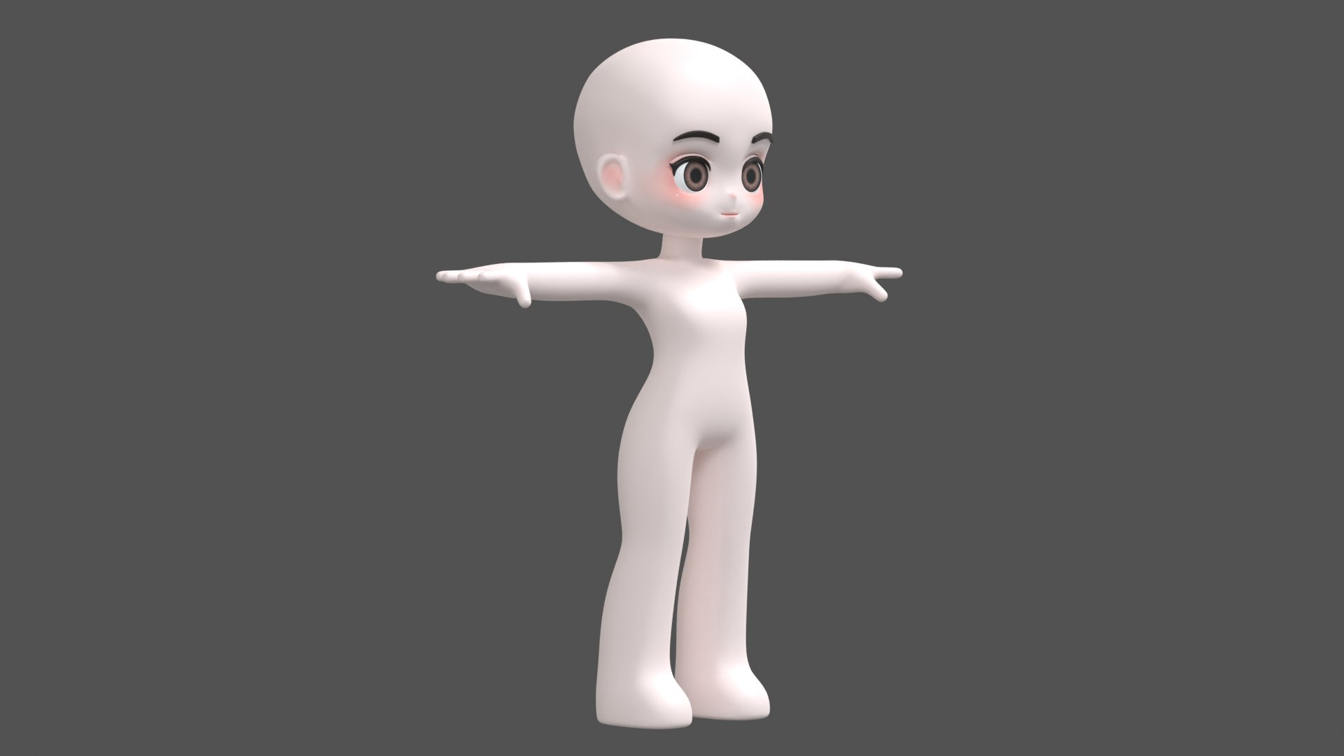 Base Model Cartoon Character Low-poly 3D Model - TurboSquid 1961419