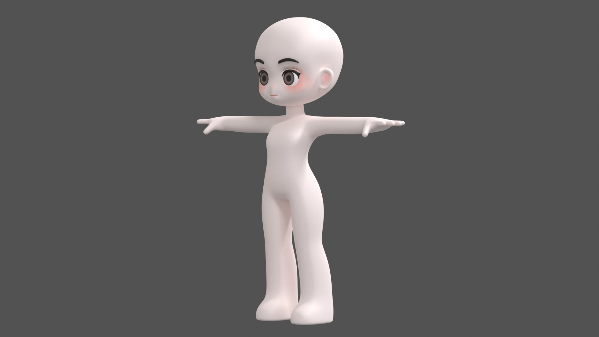 Base Model Cartoon Character Low-poly 3D Model - TurboSquid 1961419