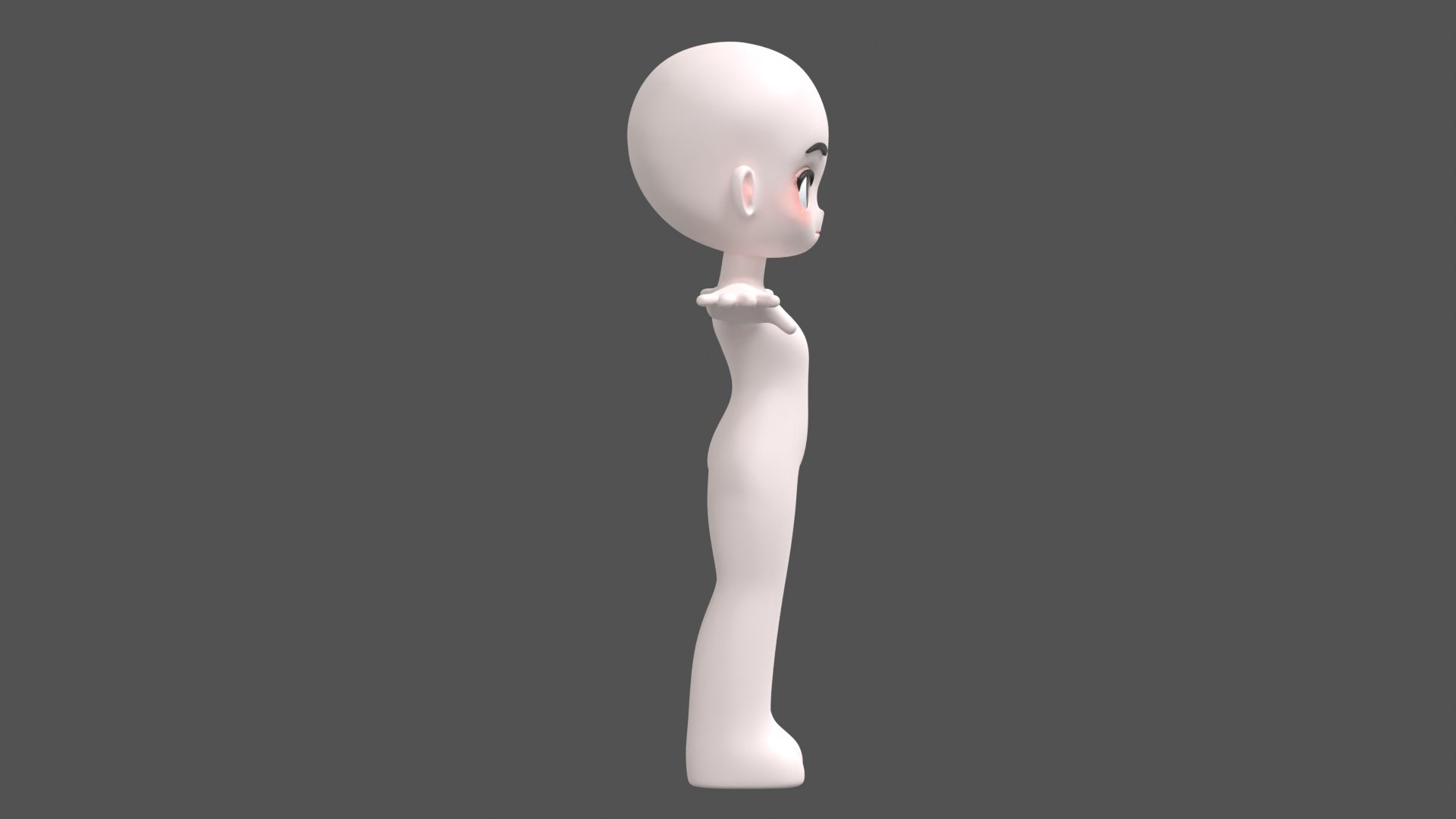 Base Model Cartoon Character Low-poly 3D Model - TurboSquid 1961419