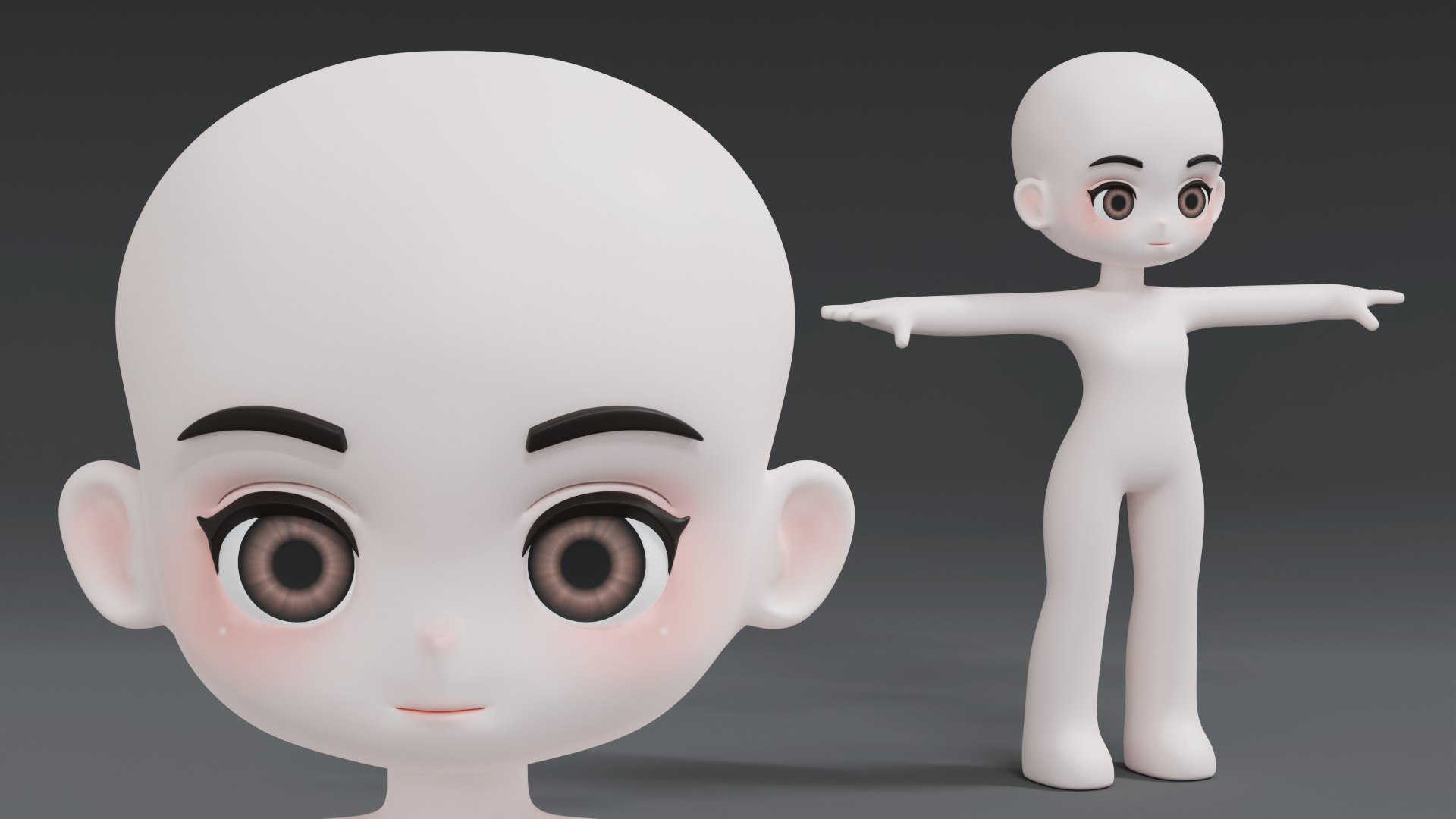 Base Model Cartoon Character Low-poly 3D Model - TurboSquid 1961419