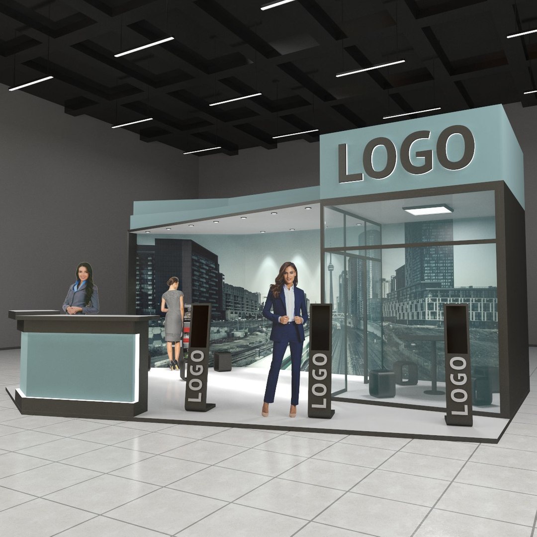 3D exhibition expo stand model - TurboSquid 1550517