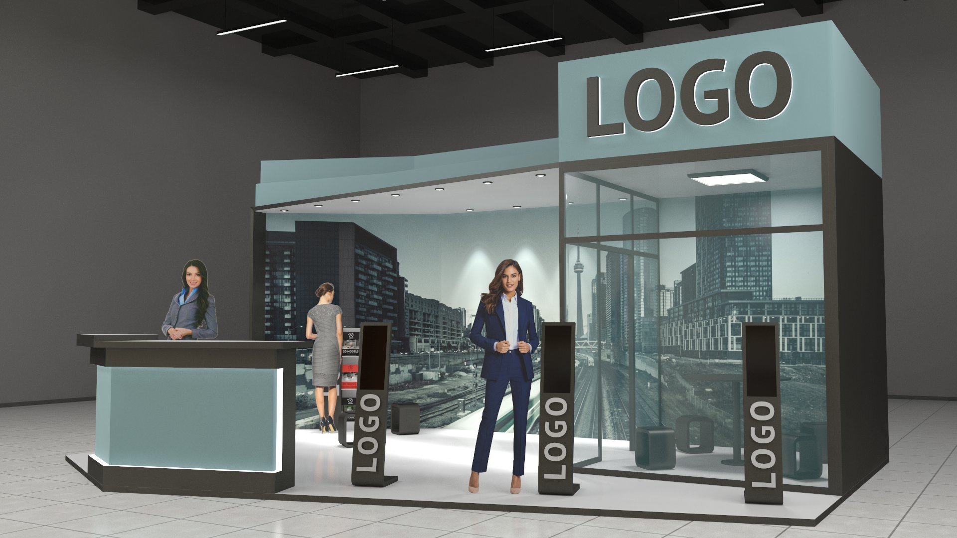 3D Exhibition Expo Stand Model - TurboSquid 1550517