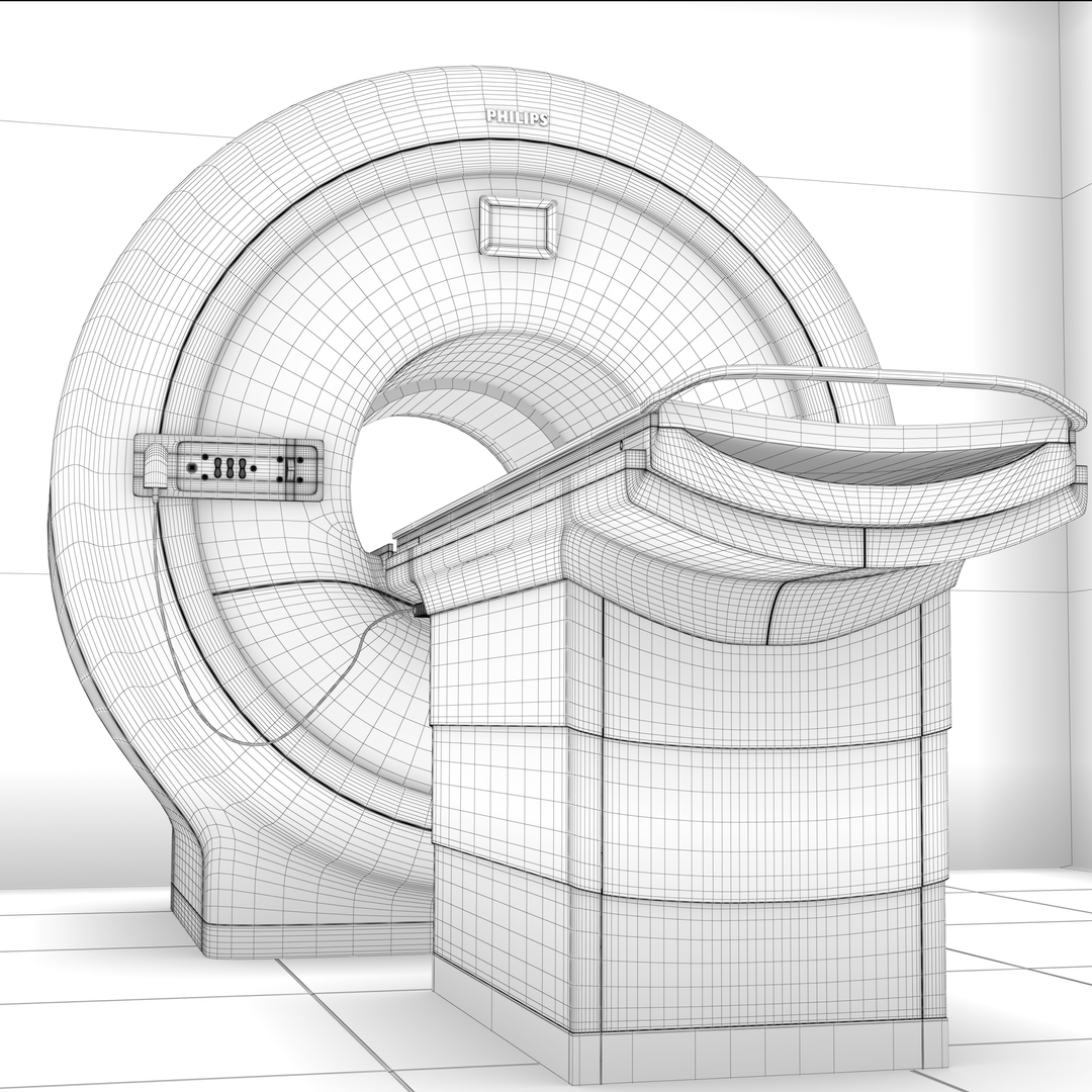 philips achieva ct scanner 3d model