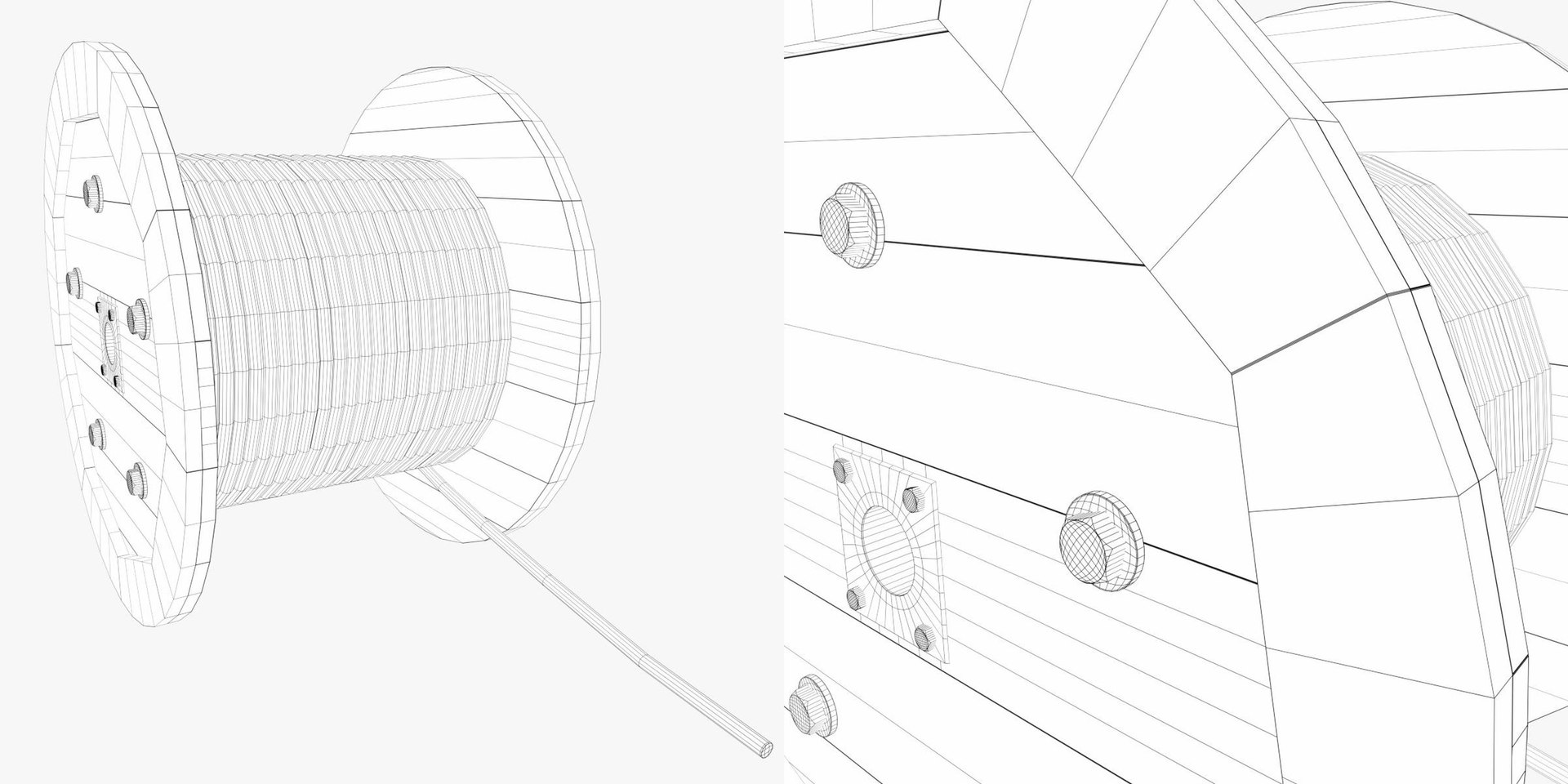 Wooden Coil Of Electric Cable 3D Model - TurboSquid 2189417