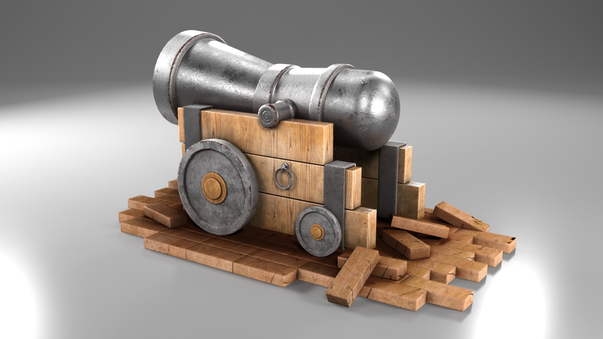 3D Model Stylized Cannon For Game - TurboSquid 2038602