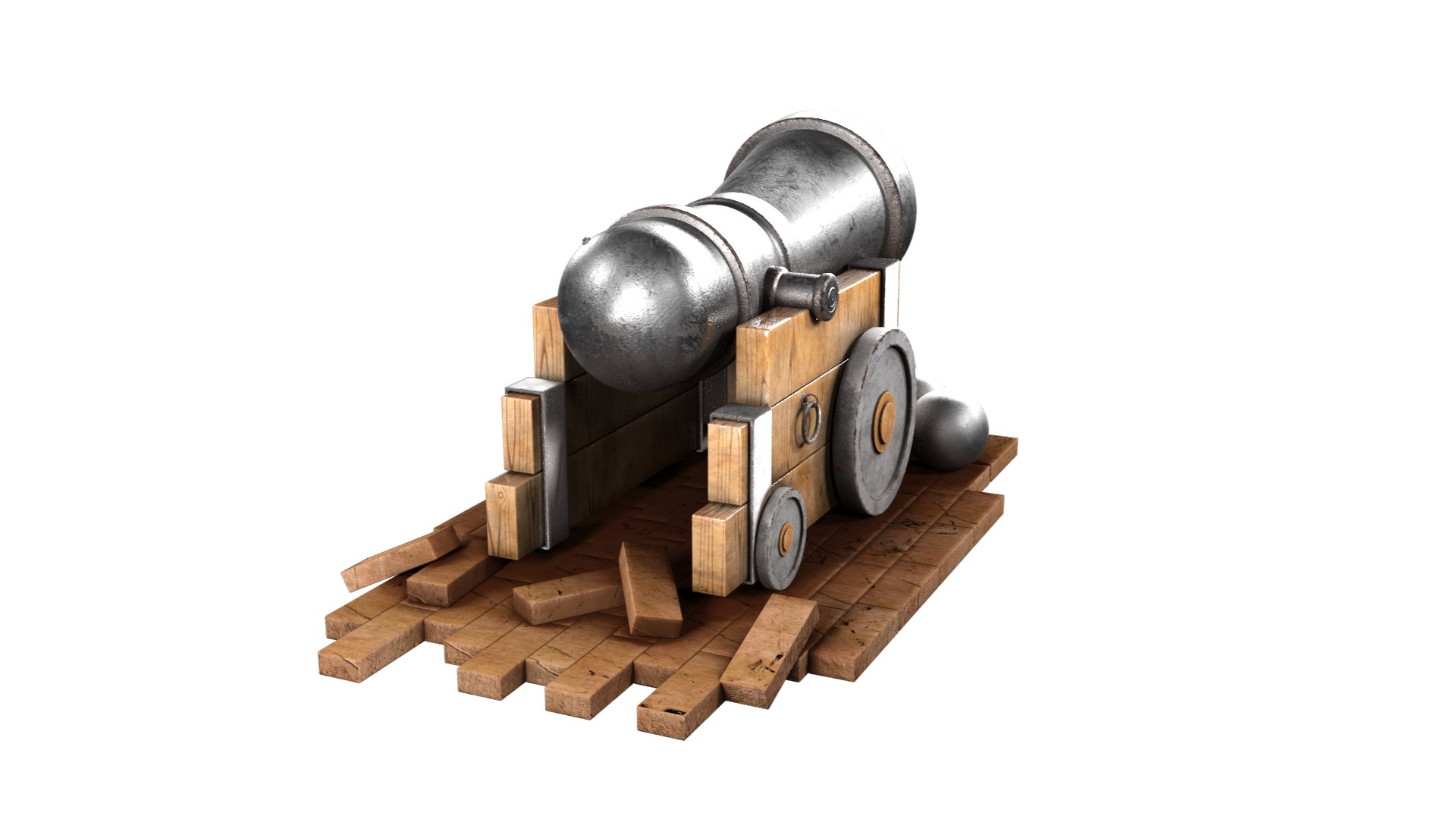 3D Model Stylized Cannon For Game - TurboSquid 2038602
