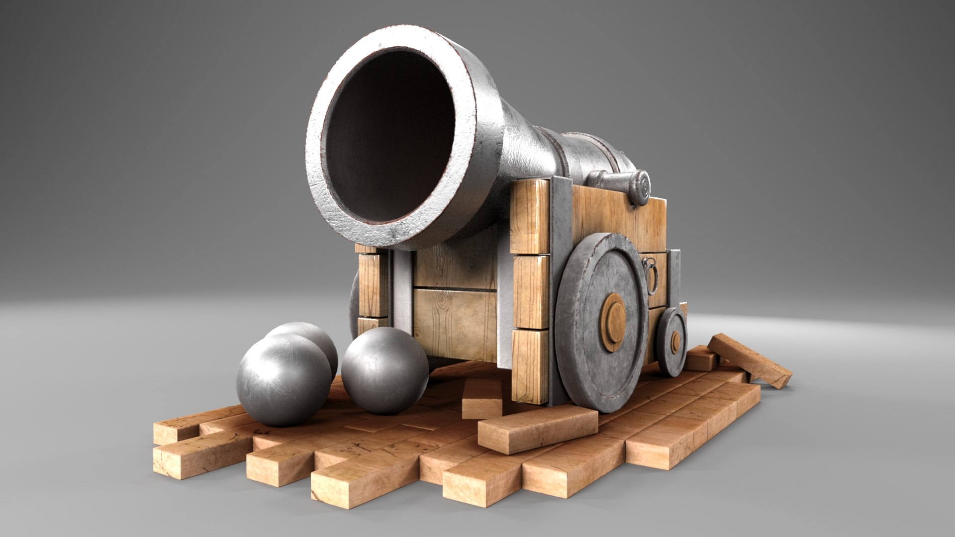 3D Model Stylized Cannon For Game - TurboSquid 2038602