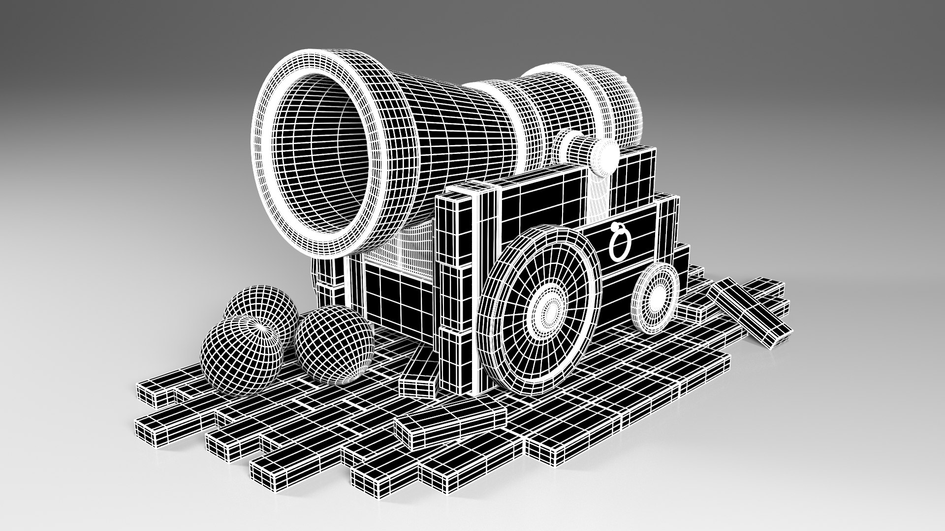 3D Model Stylized Cannon For Game - TurboSquid 2038602