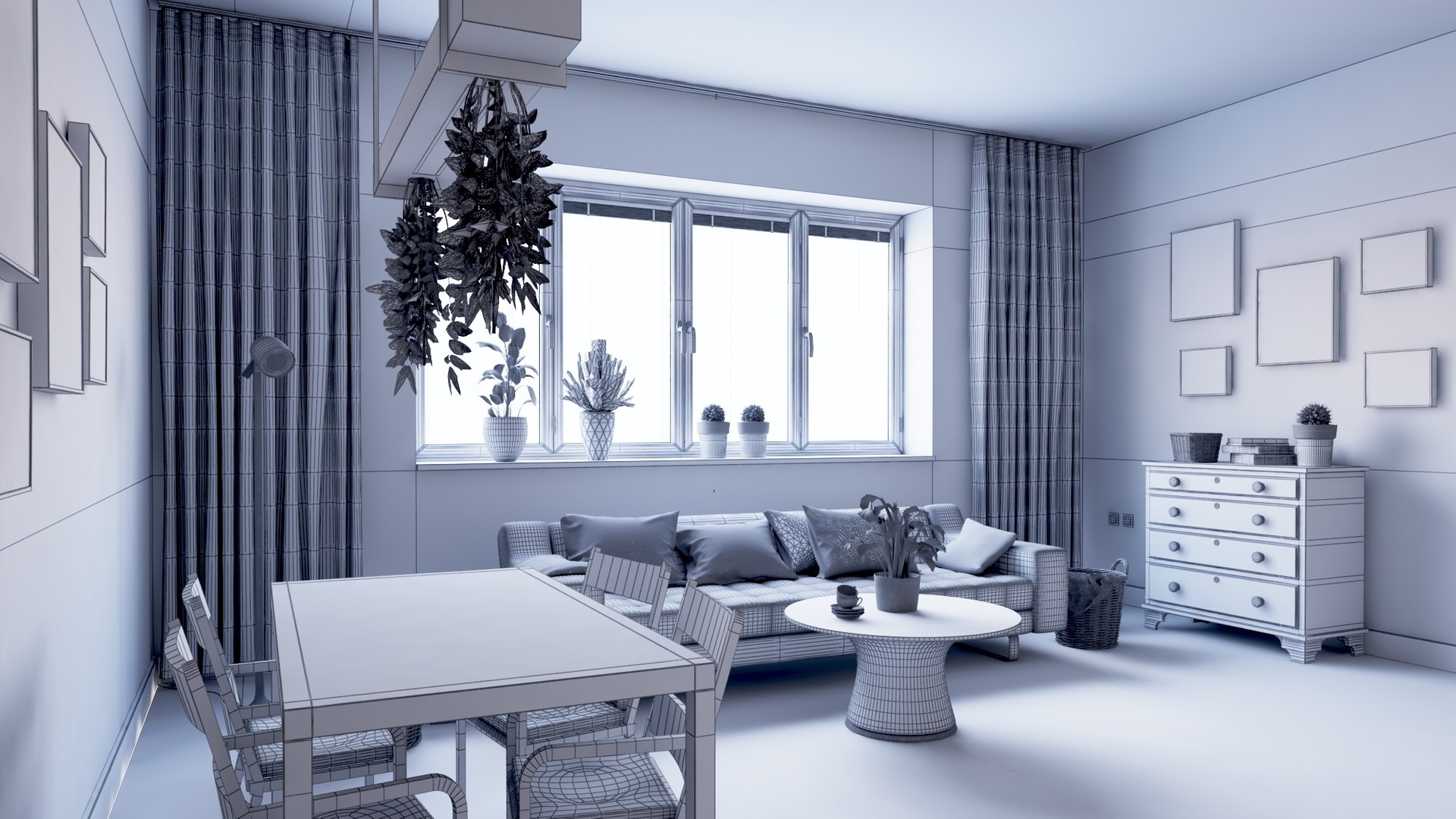 3D Model Highly Detailed Living Room Interior Scene - TurboSquid 2027059