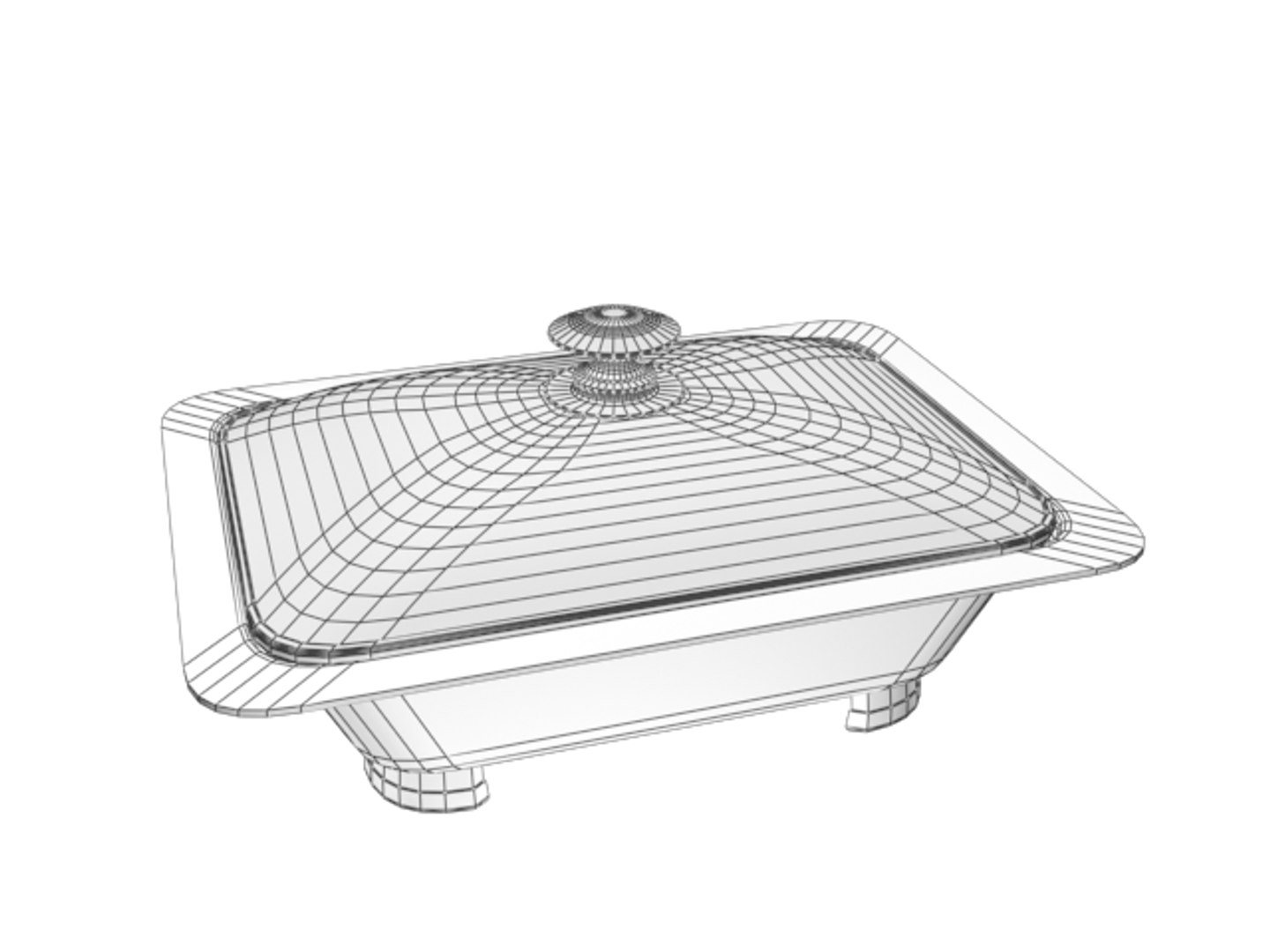 Steel Buffet Tray 3D Model - TurboSquid 1544957