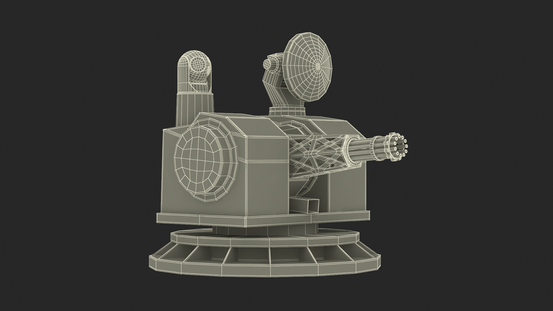 Type 1130 11-Barrel 30mm CIWS 3D Model - TurboSquid 2362536