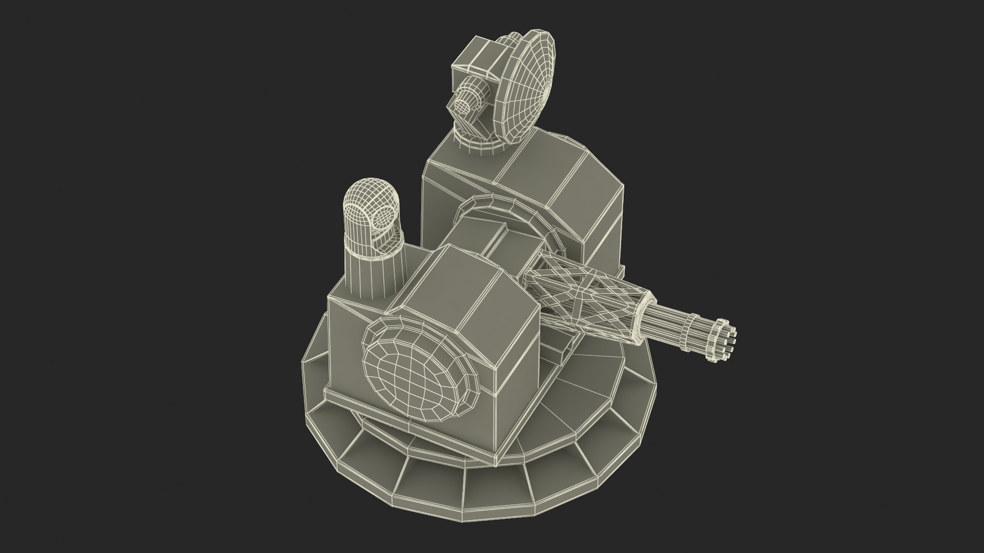 Type 1130 11-Barrel 30mm CIWS 3D Model - TurboSquid 2362536
