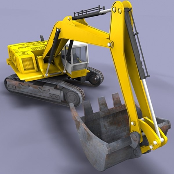 digger picker caterpillar 3d model