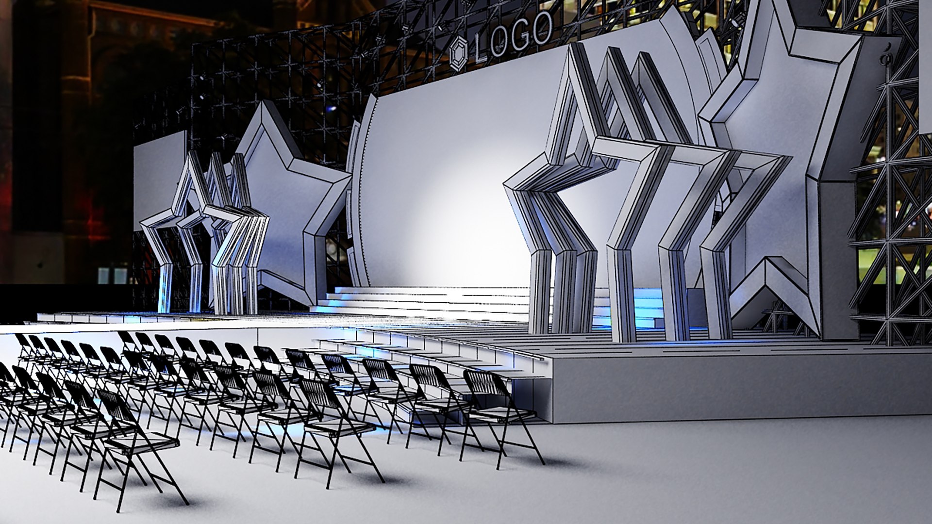 Stage Truss Choreography 3D - TurboSquid 1668837