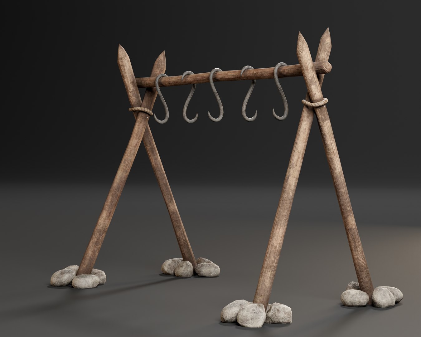 Medieval Drying Rack Model - TurboSquid 2355721