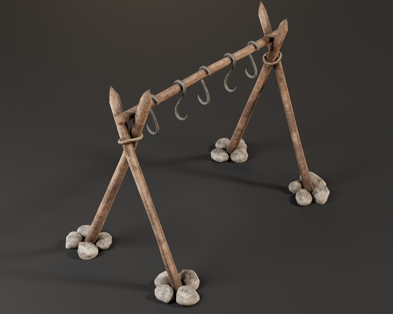 Medieval Drying Rack Model - TurboSquid 2355721