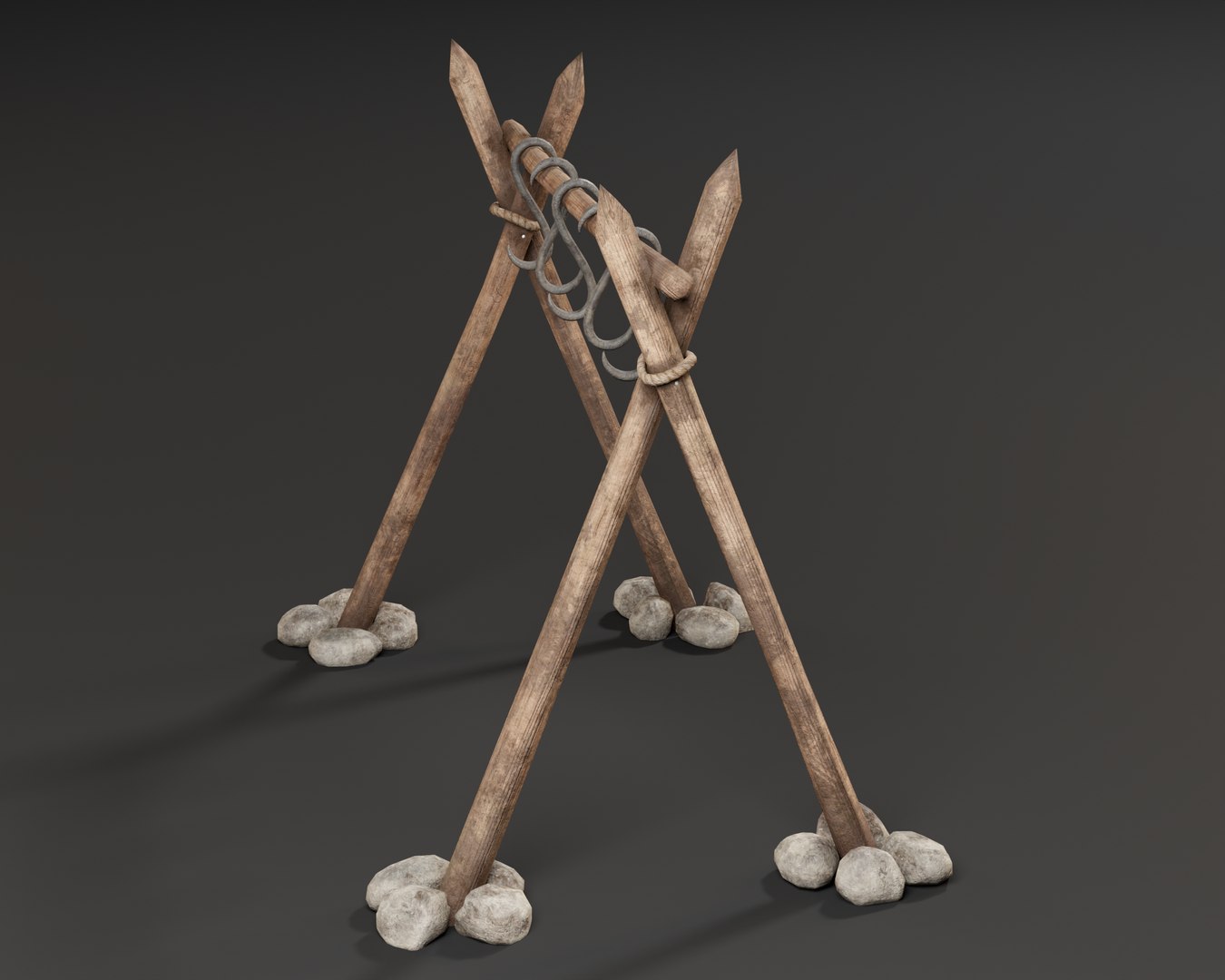 Medieval Drying Rack Model - TurboSquid 2355721