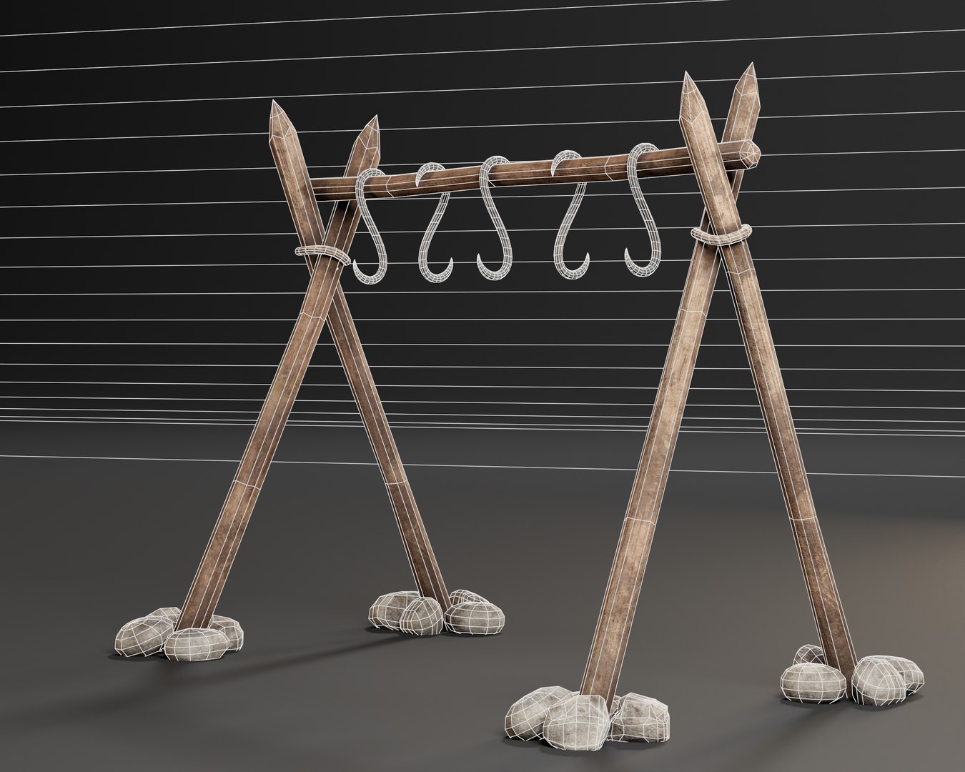 Medieval Drying Rack Model - TurboSquid 2355721