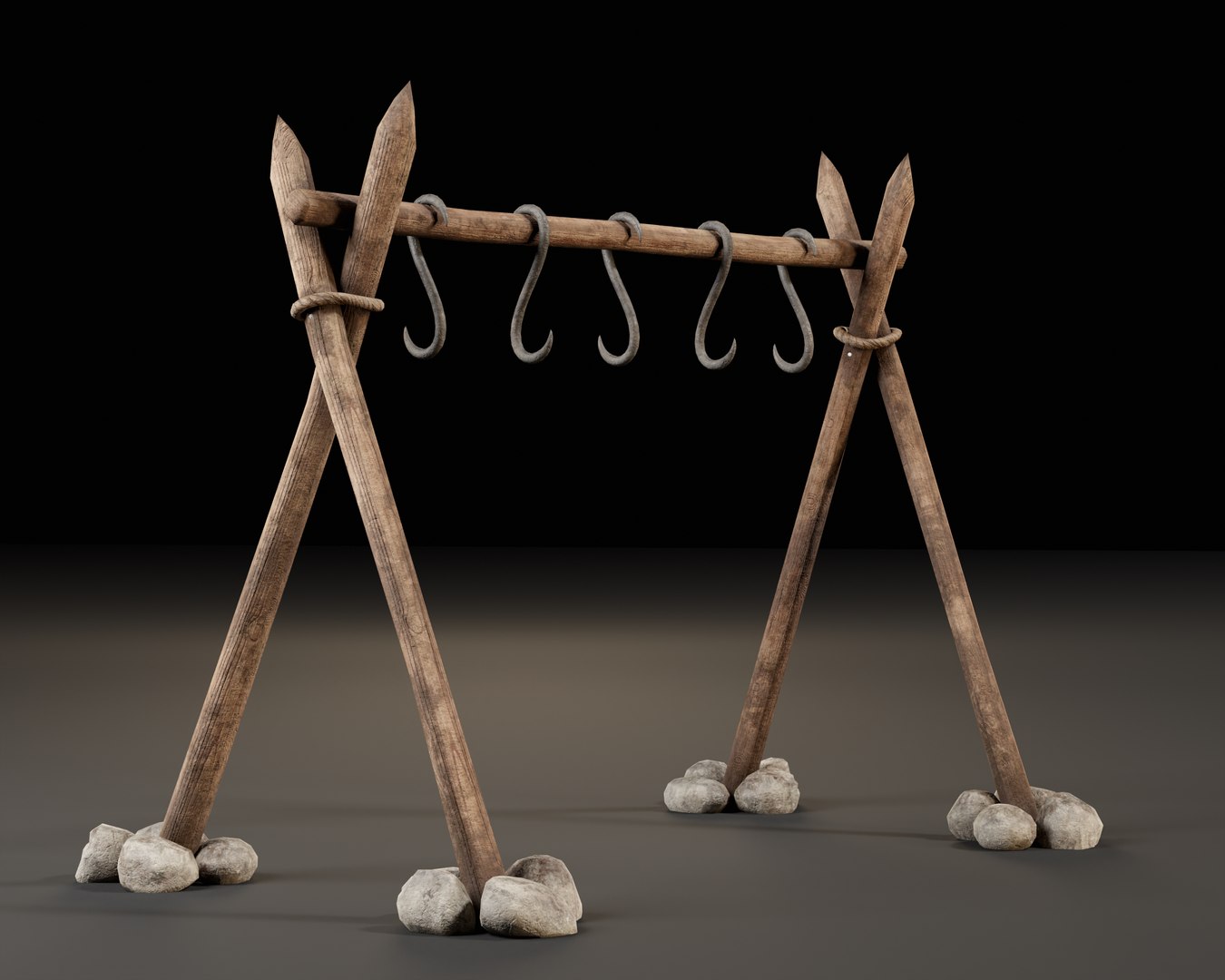 Medieval Drying Rack Model - TurboSquid 2355721