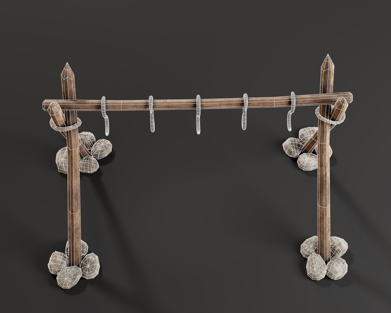 Medieval Drying Rack Model - TurboSquid 2355721