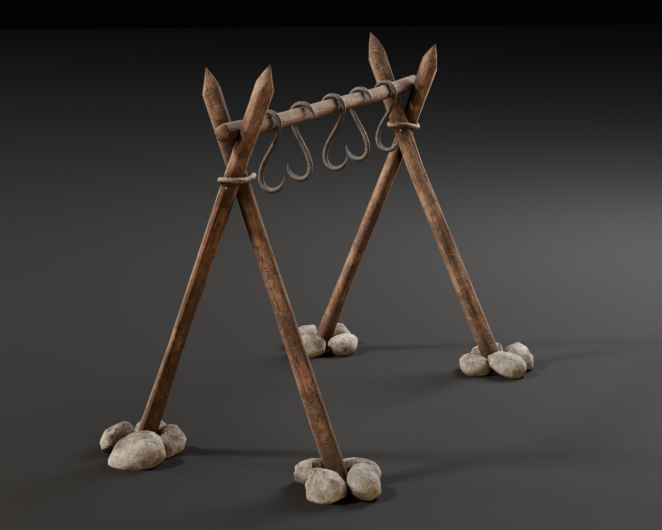 Medieval Drying Rack Model - TurboSquid 2355721
