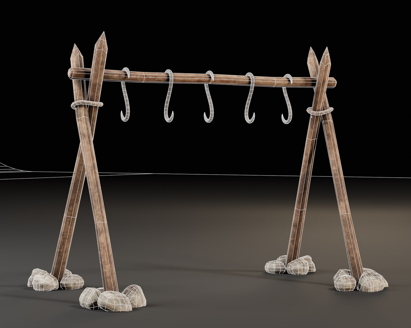 Medieval Drying Rack Model - TurboSquid 2355721