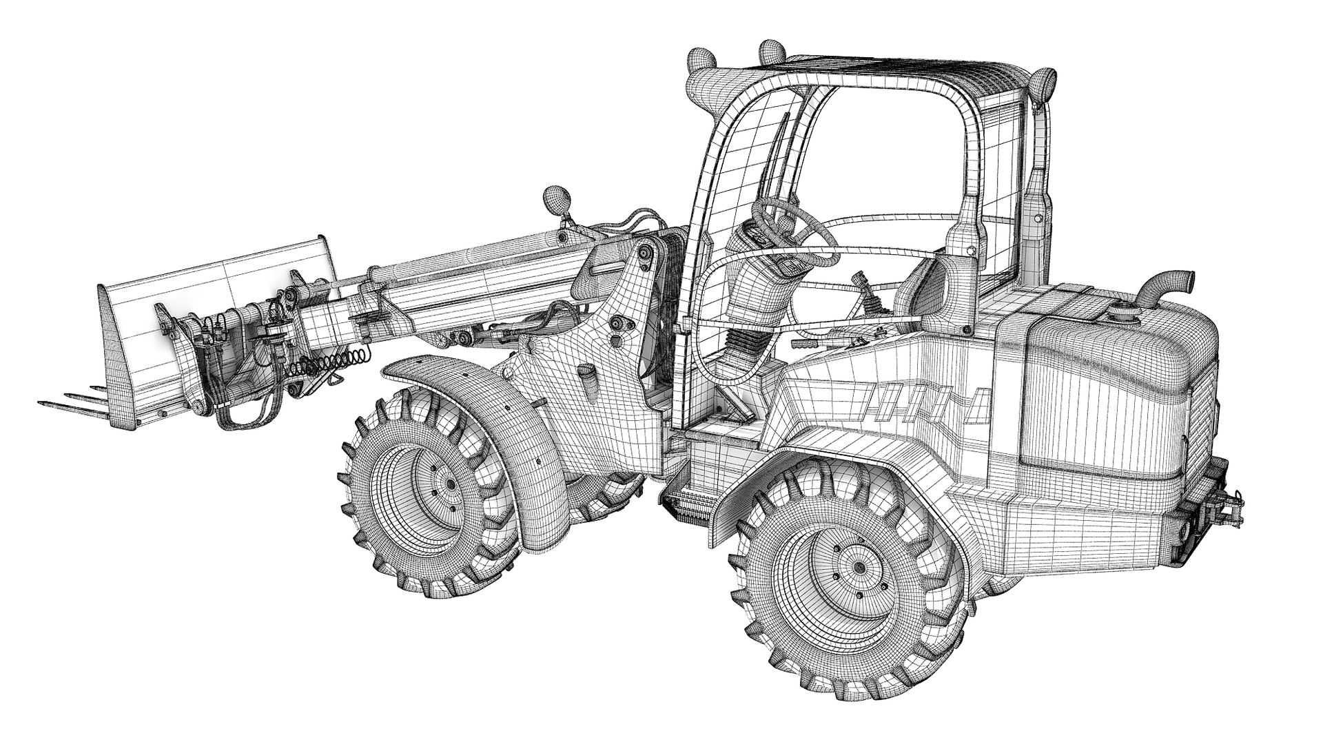 3D Grab Bucket Telehandler - TurboSquid 2036557