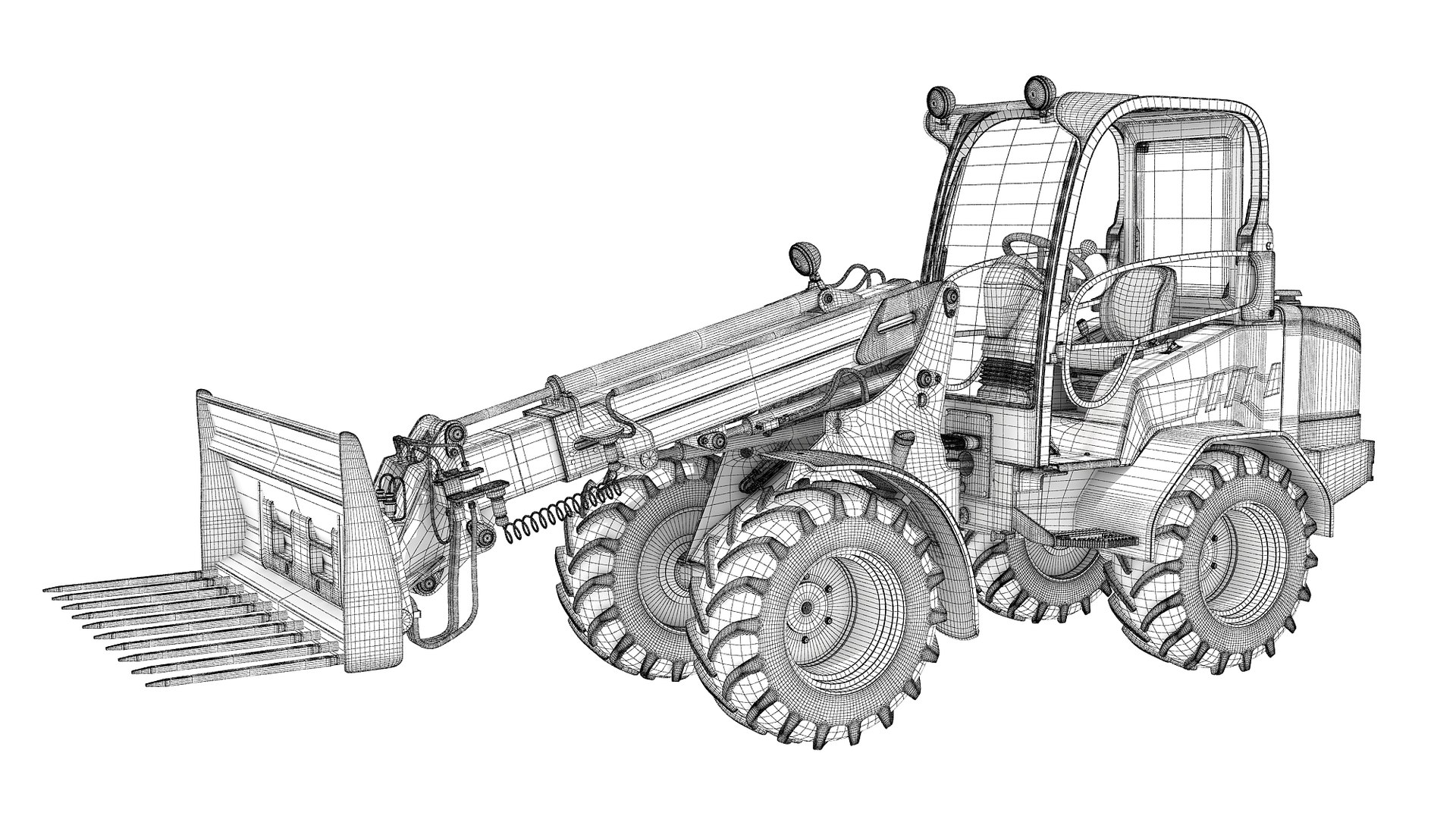 3D Grab Bucket Telehandler - TurboSquid 2036557