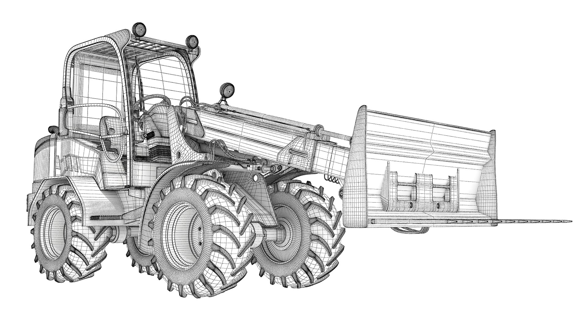 3D Grab Bucket Telehandler - TurboSquid 2036557