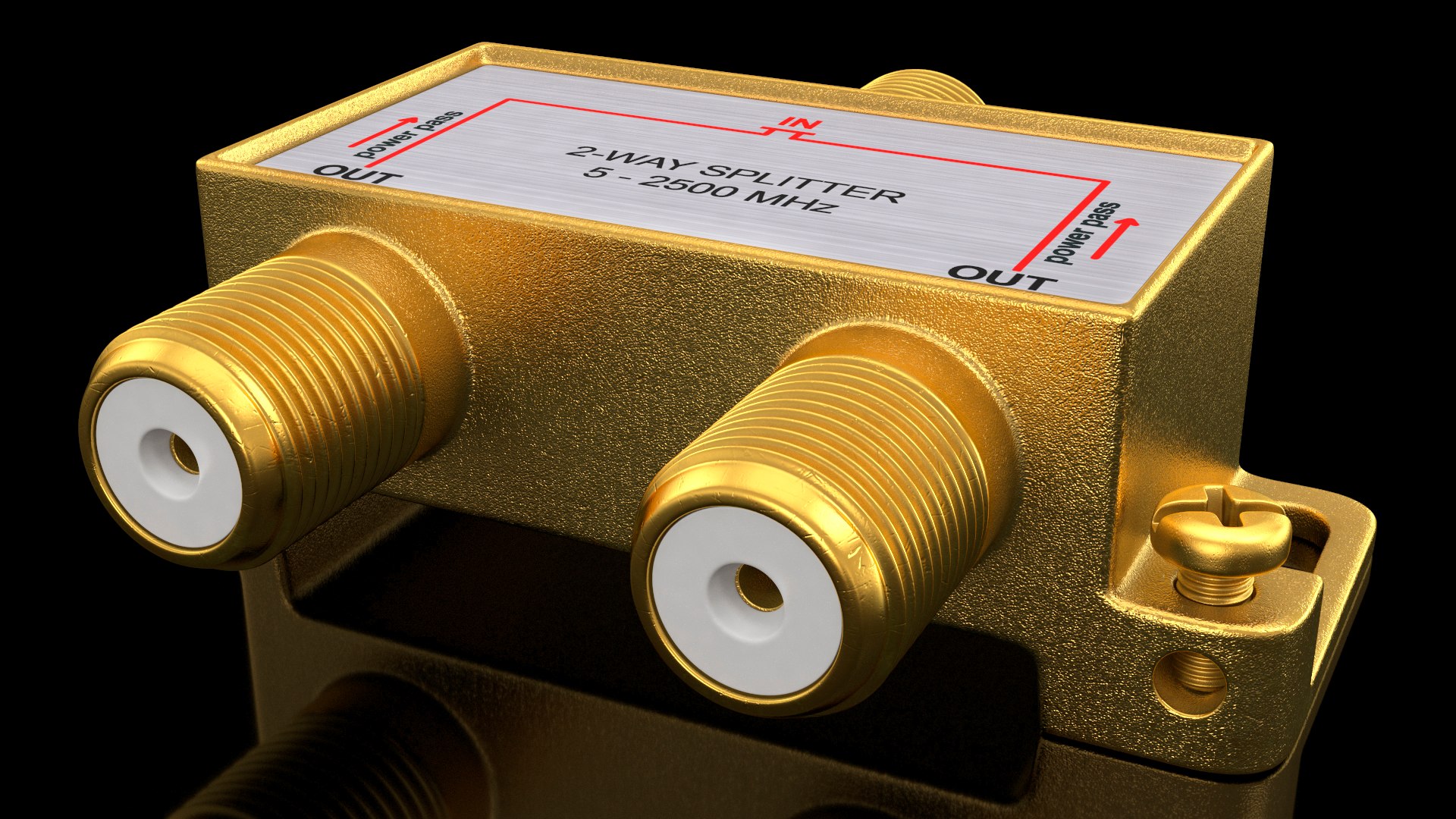 3D Model CATV Coaxial Cable 2 Way Splitter - TurboSquid 1777325