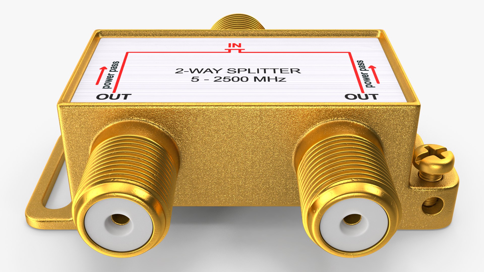3D Model CATV Coaxial Cable 2 Way Splitter - TurboSquid 1777325