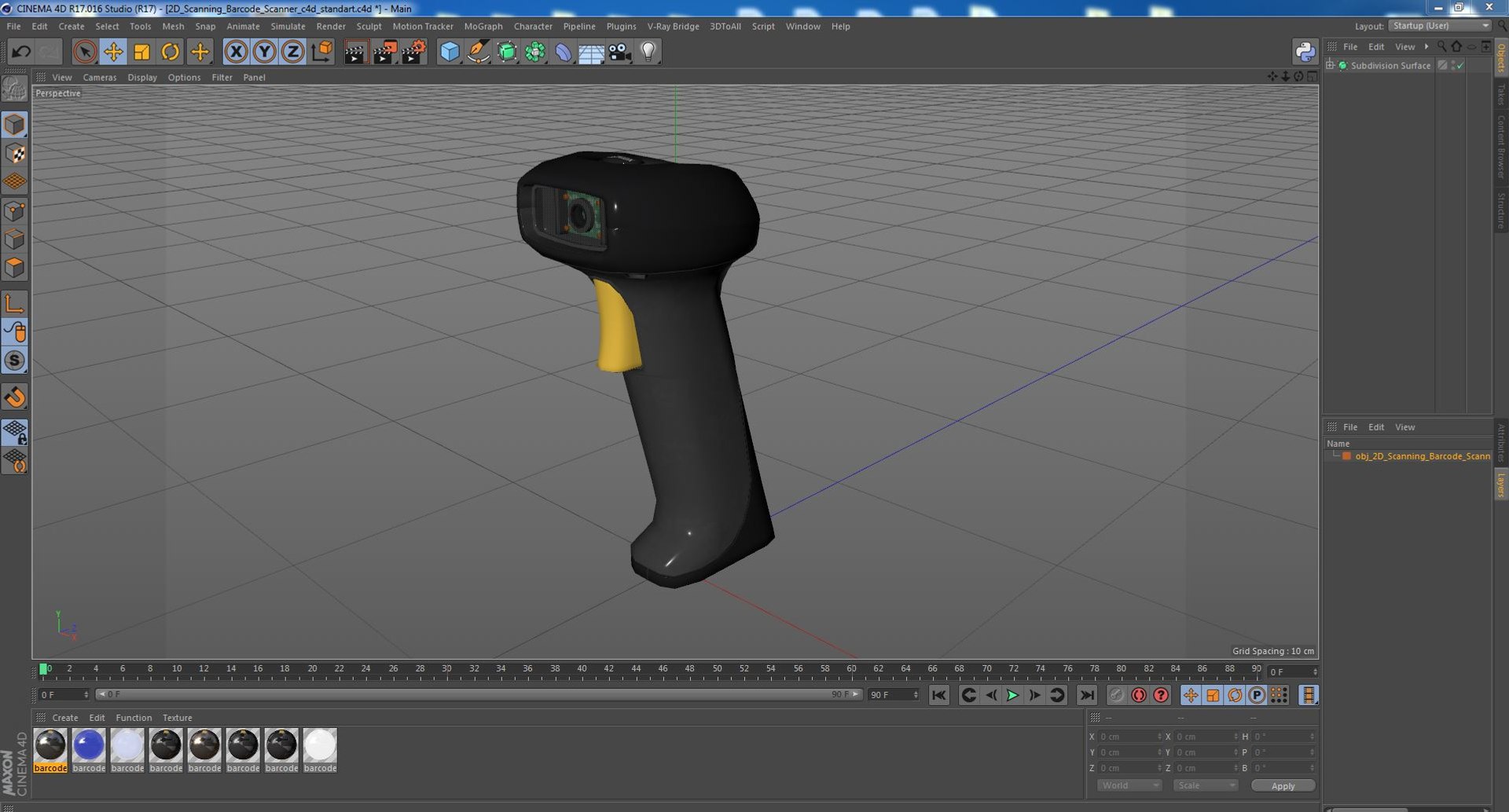 3D 2D Scanning Barcode Scanner Model - TurboSquid 2113220