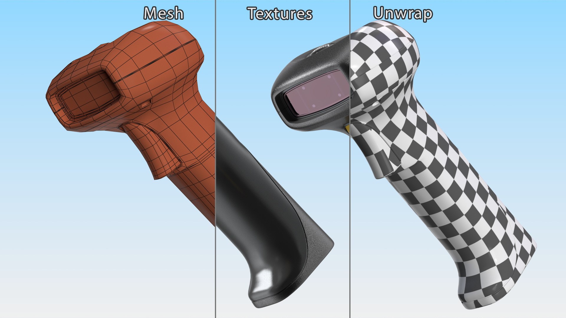 3D 2D Scanning Barcode Scanner Model - TurboSquid 2113220