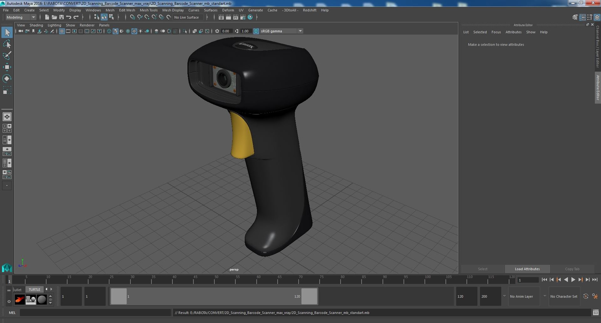 3D 2D Scanning Barcode Scanner Model - TurboSquid 2113220