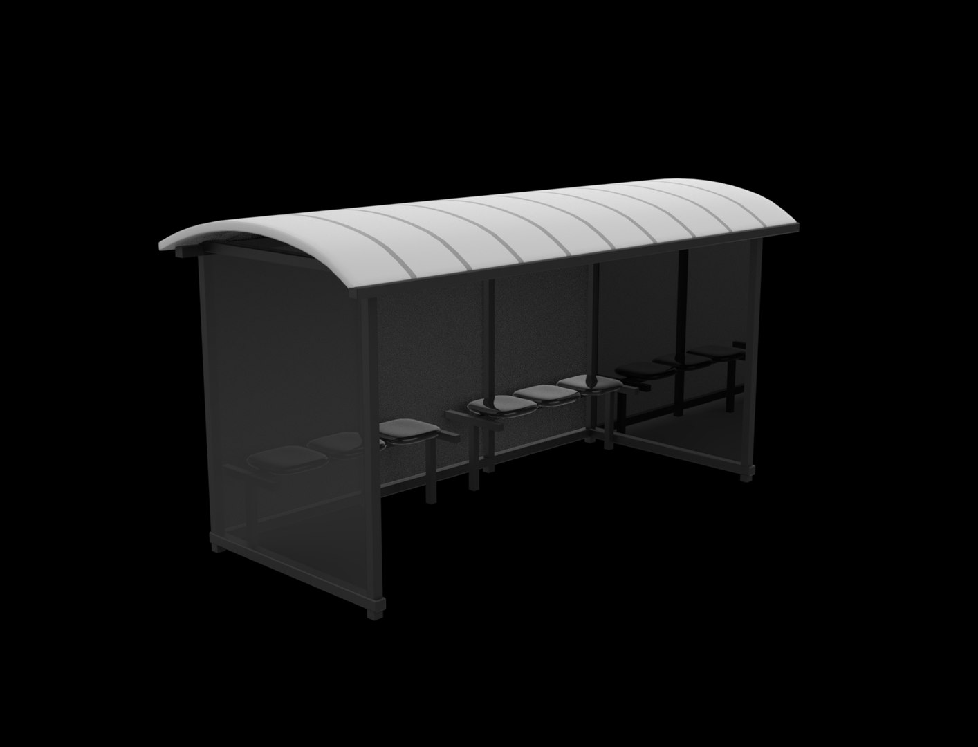 3D Model Bus Stop Low-poly 3D Model - TurboSquid 2334412