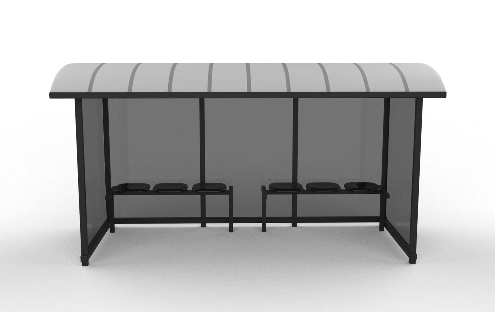 3D Model Bus Stop Low-poly 3D Model - TurboSquid 2334412
