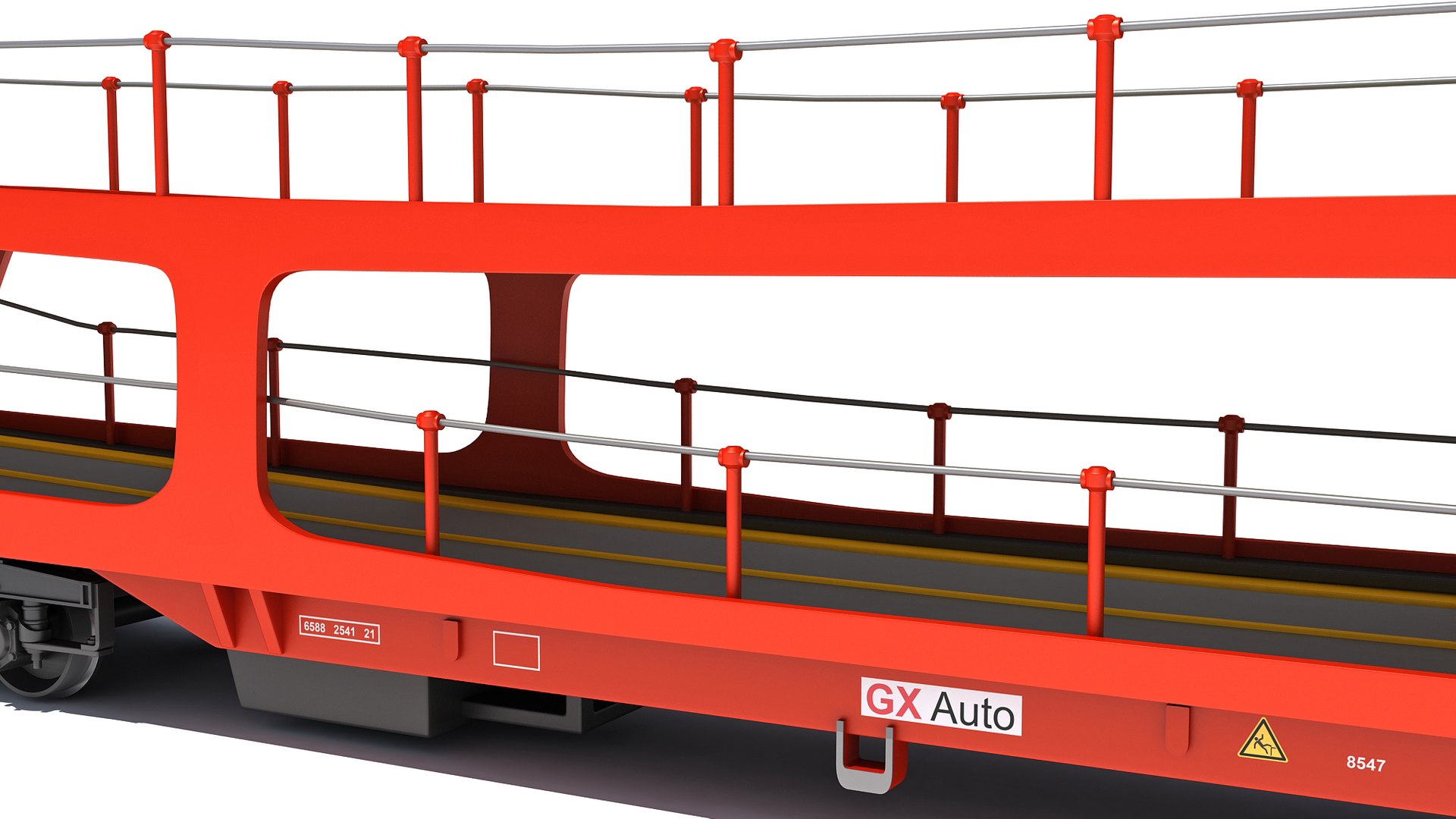 3D Model Car Transporter Railroad Wagon - TurboSquid 1595594