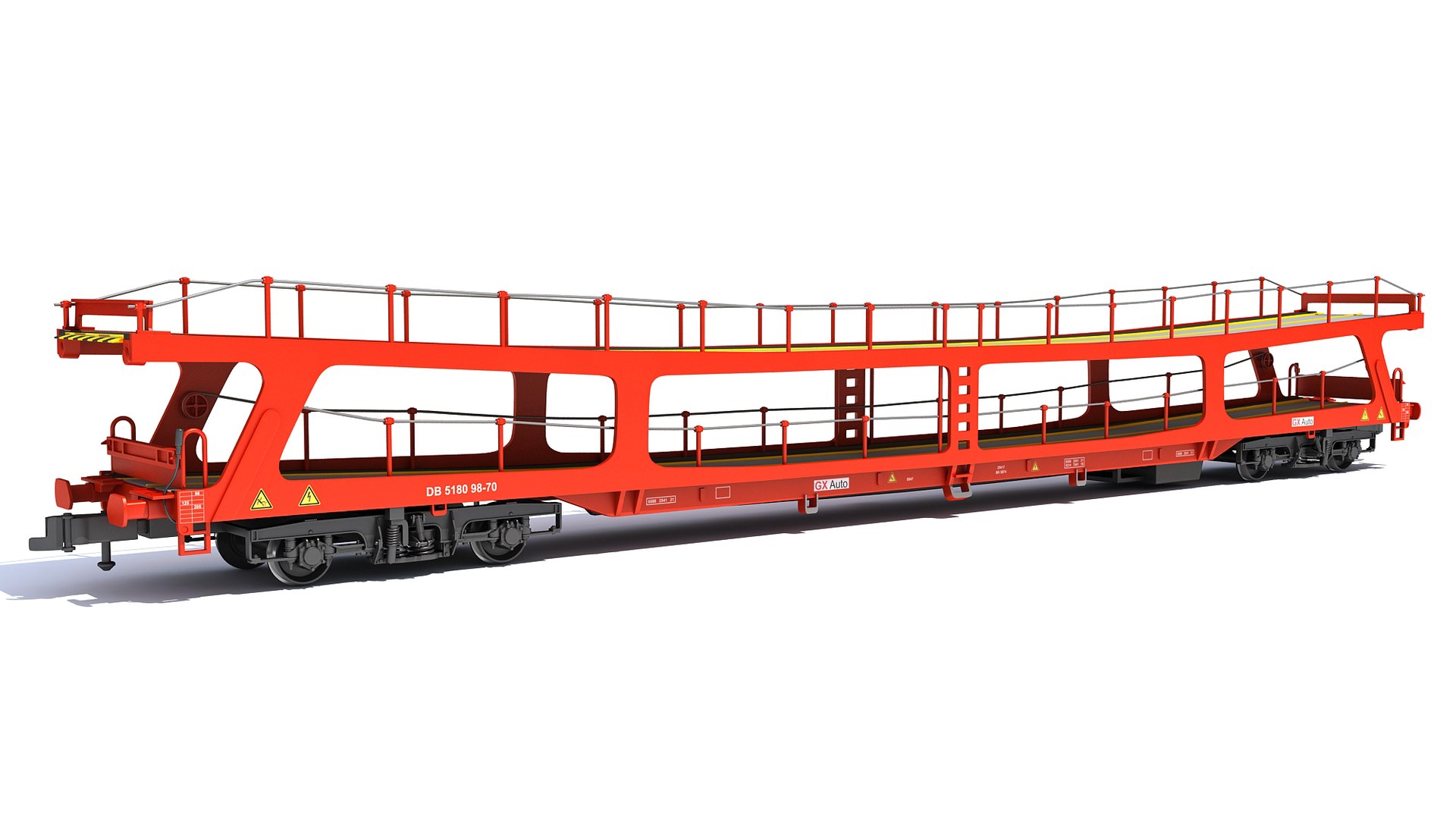 3D Model Car Transporter Railroad Wagon - TurboSquid 1595594