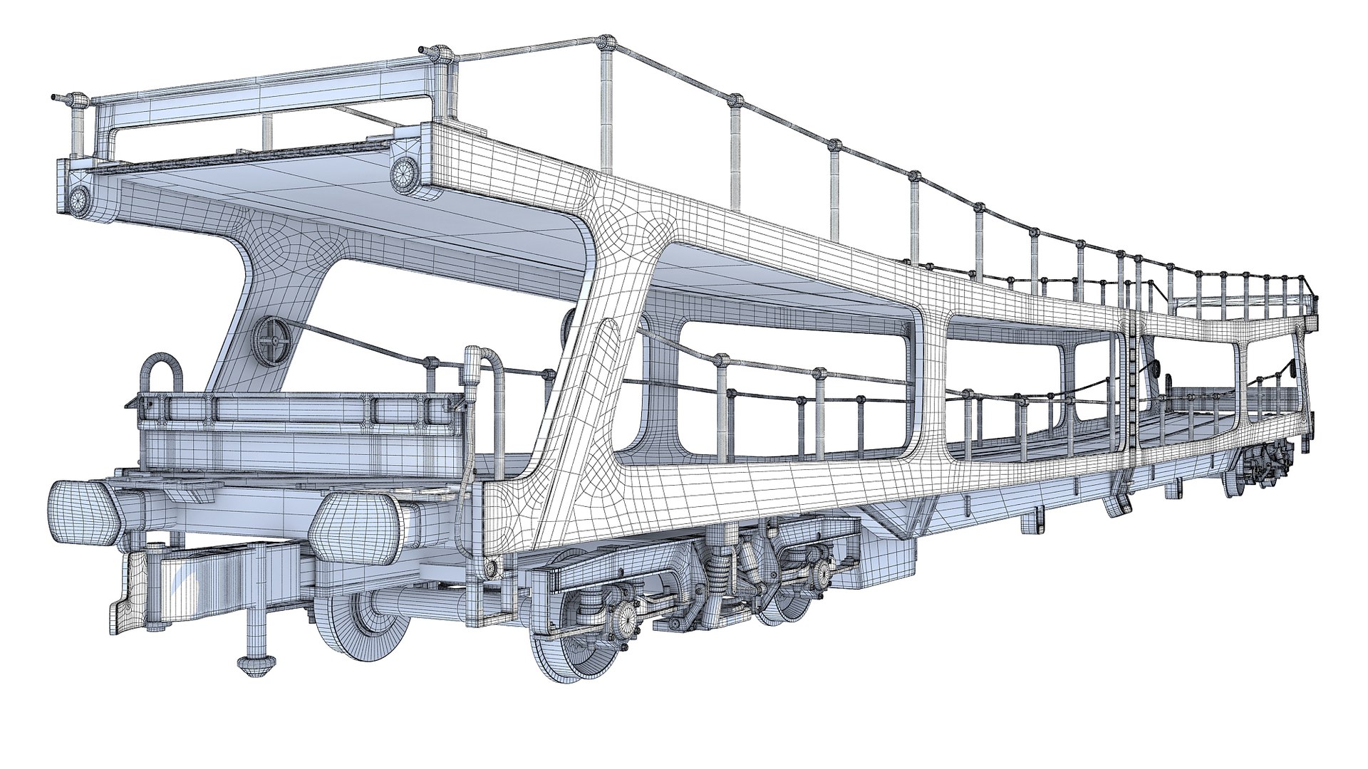 3D Model Car Transporter Railroad Wagon - TurboSquid 1595594