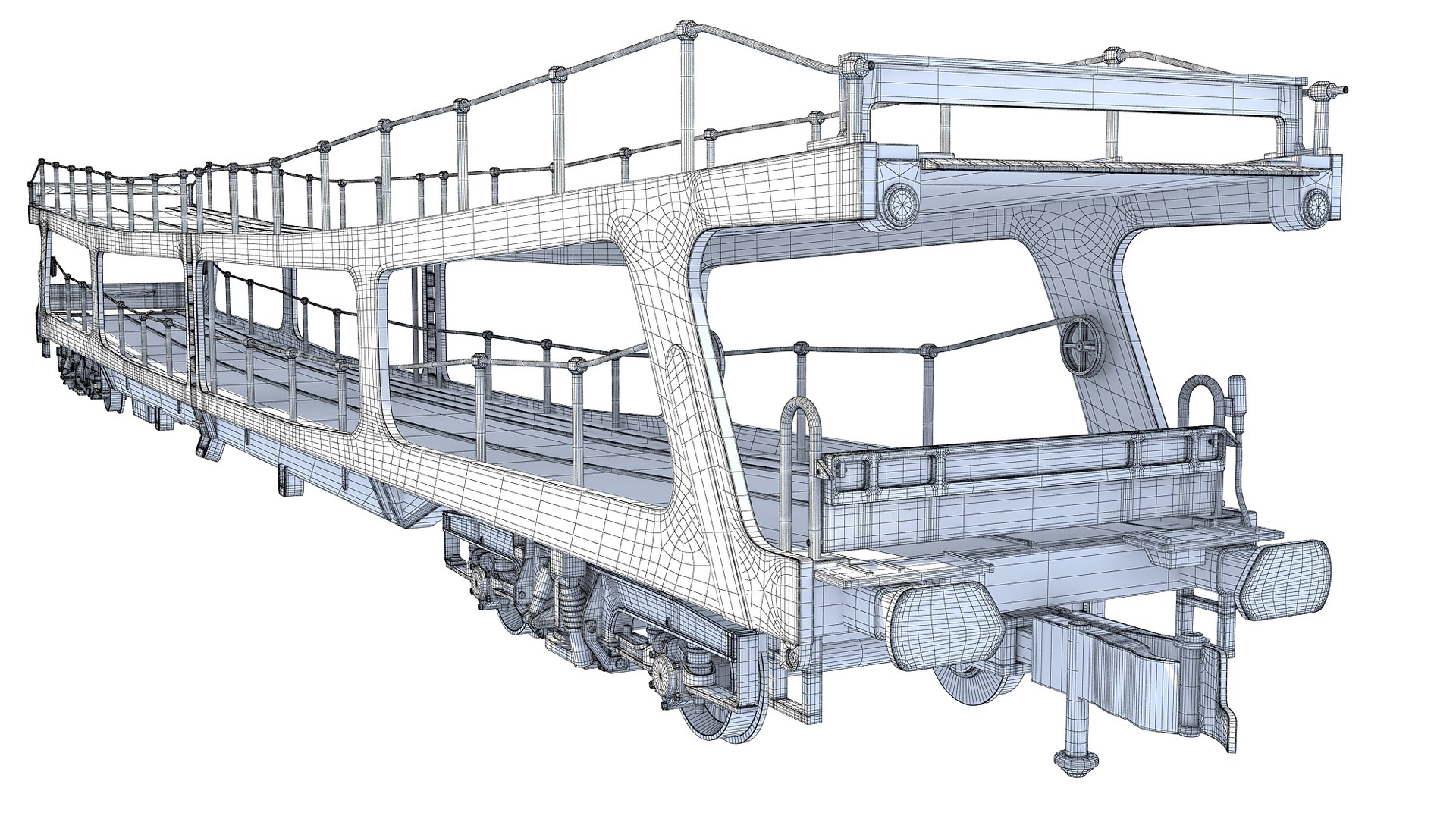 3D Model Car Transporter Railroad Wagon - TurboSquid 1595594