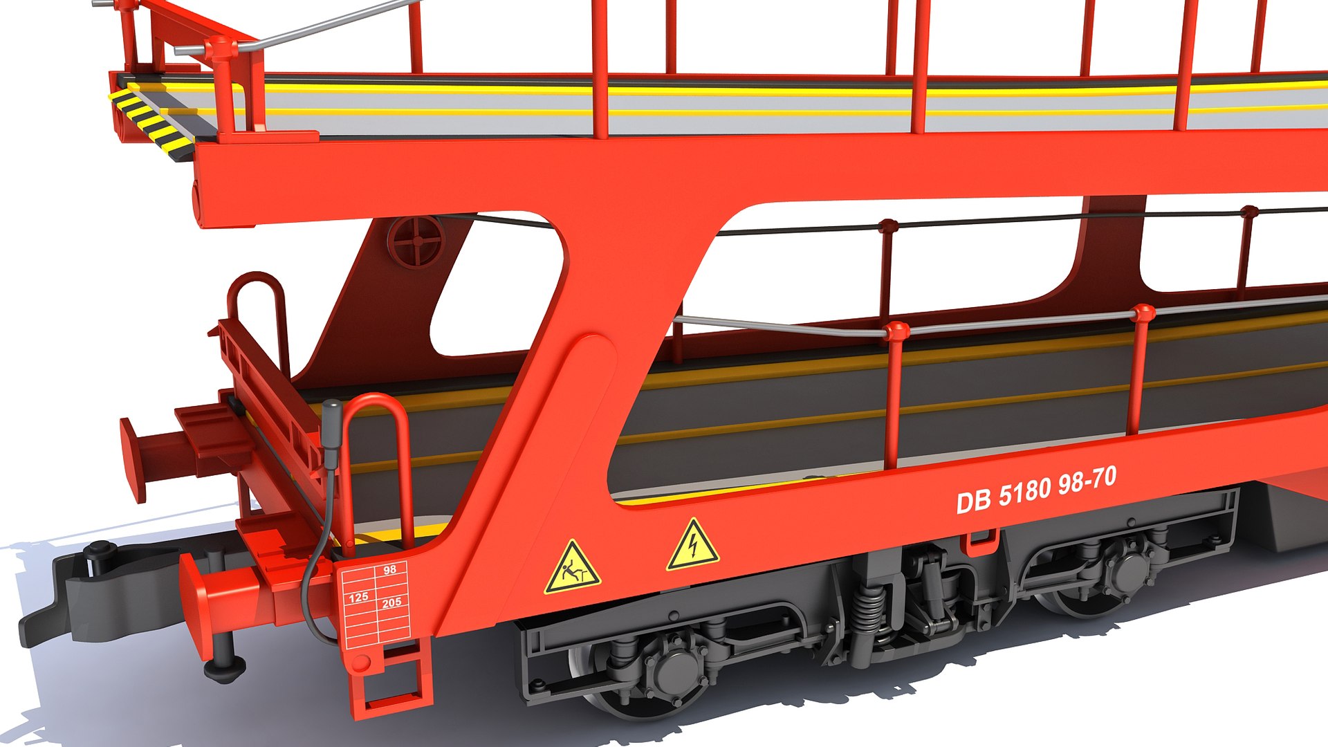 3D Model Car Transporter Railroad Wagon - TurboSquid 1595594