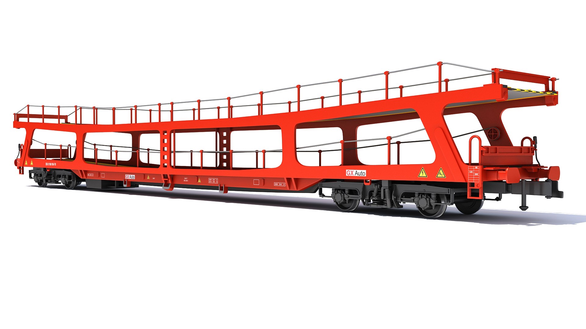 3D Model Car Transporter Railroad Wagon - TurboSquid 1595594