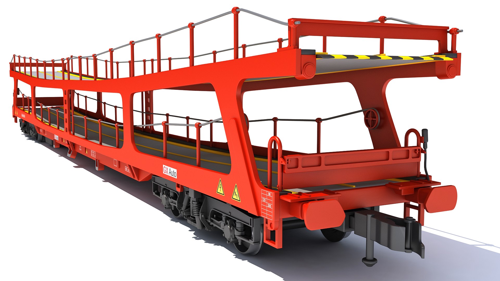 3D Model Car Transporter Railroad Wagon - TurboSquid 1595594