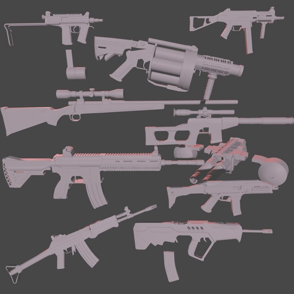 3D 3d Weapons guns pack - TurboSquid 1928195