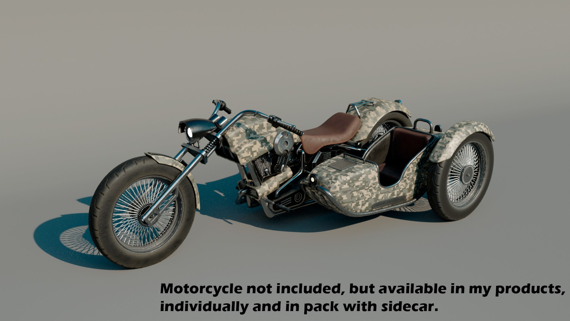 Military Sidecar 3D Model - TurboSquid 1868374