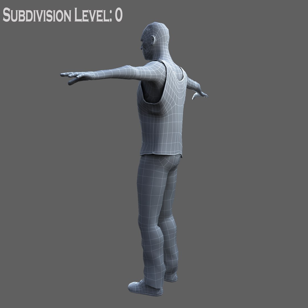 zombie character rig 3d model