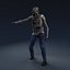zombie character rig 3d model