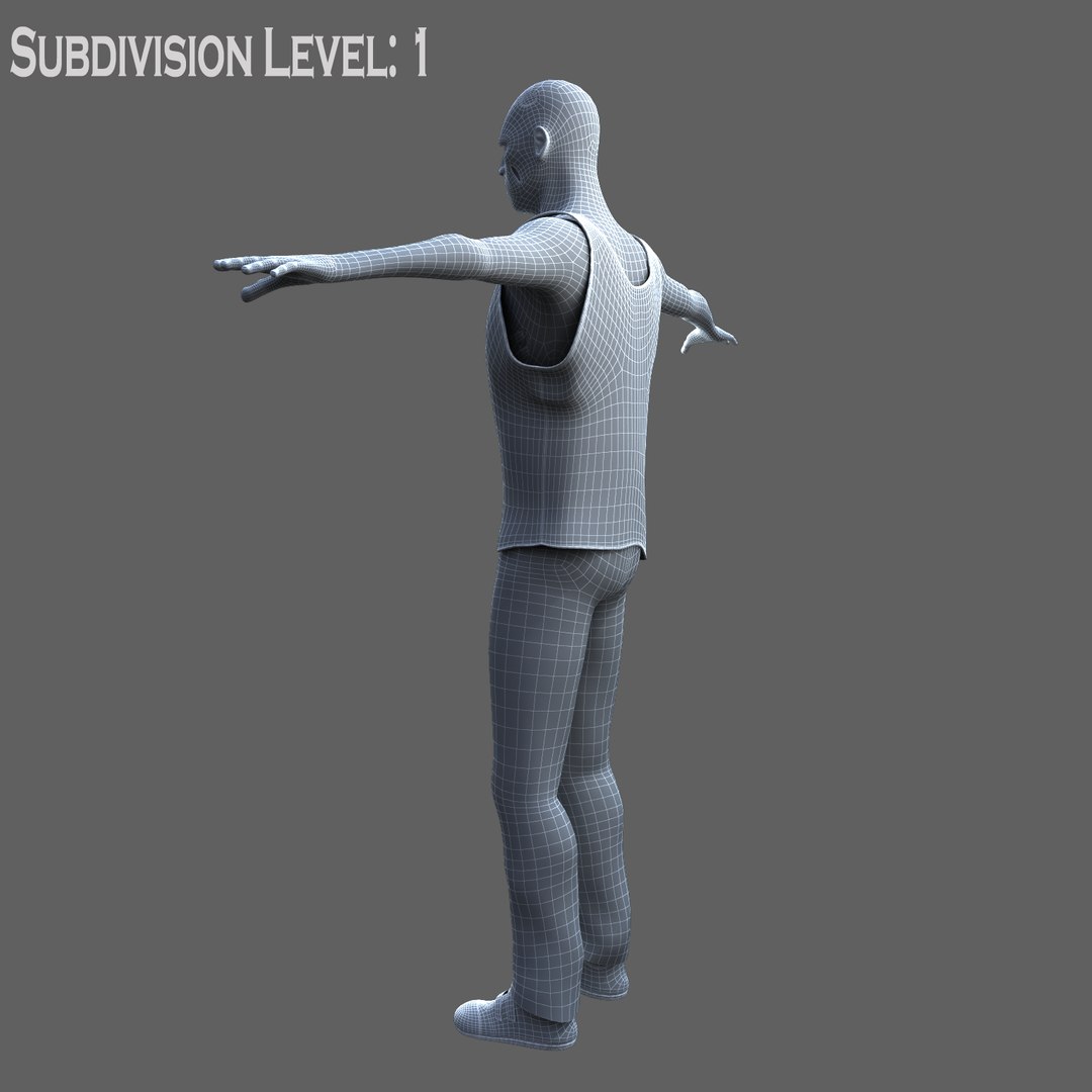 zombie character rig 3d model